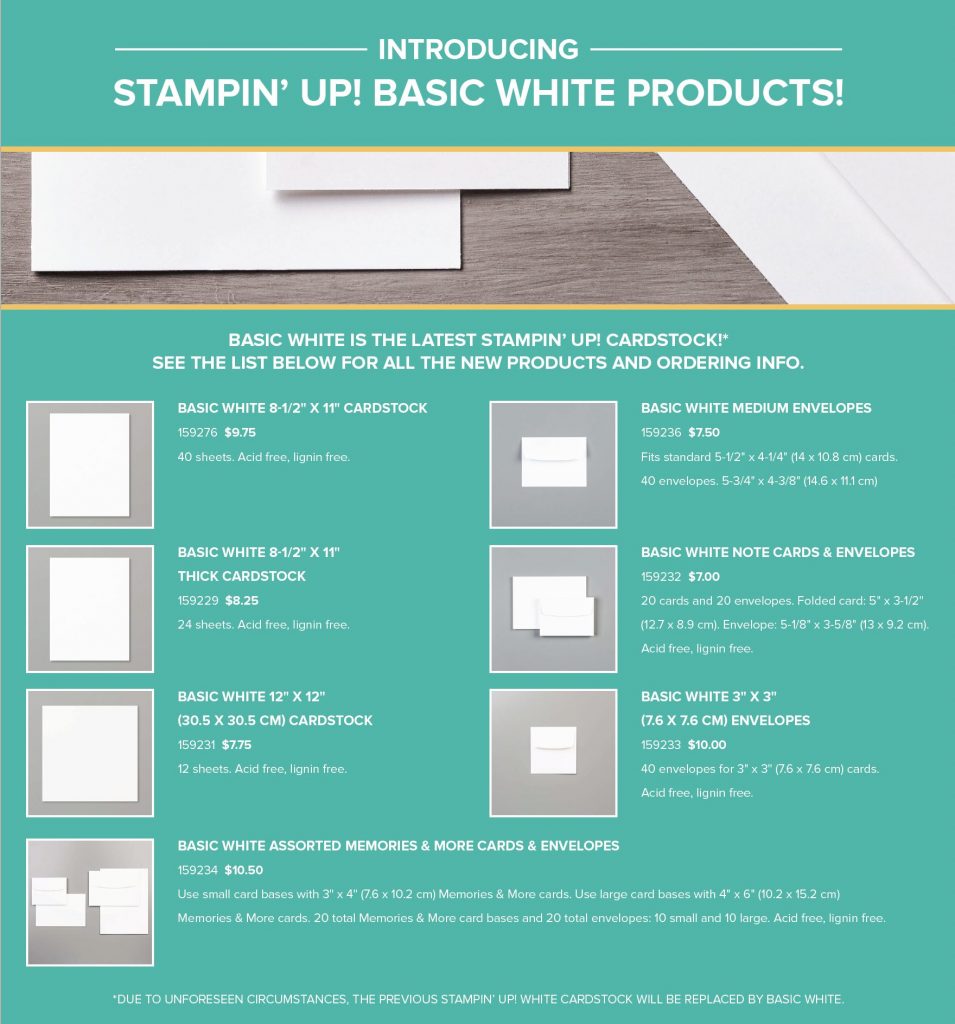 The New Basic White products – Stampining Sue's Buzz